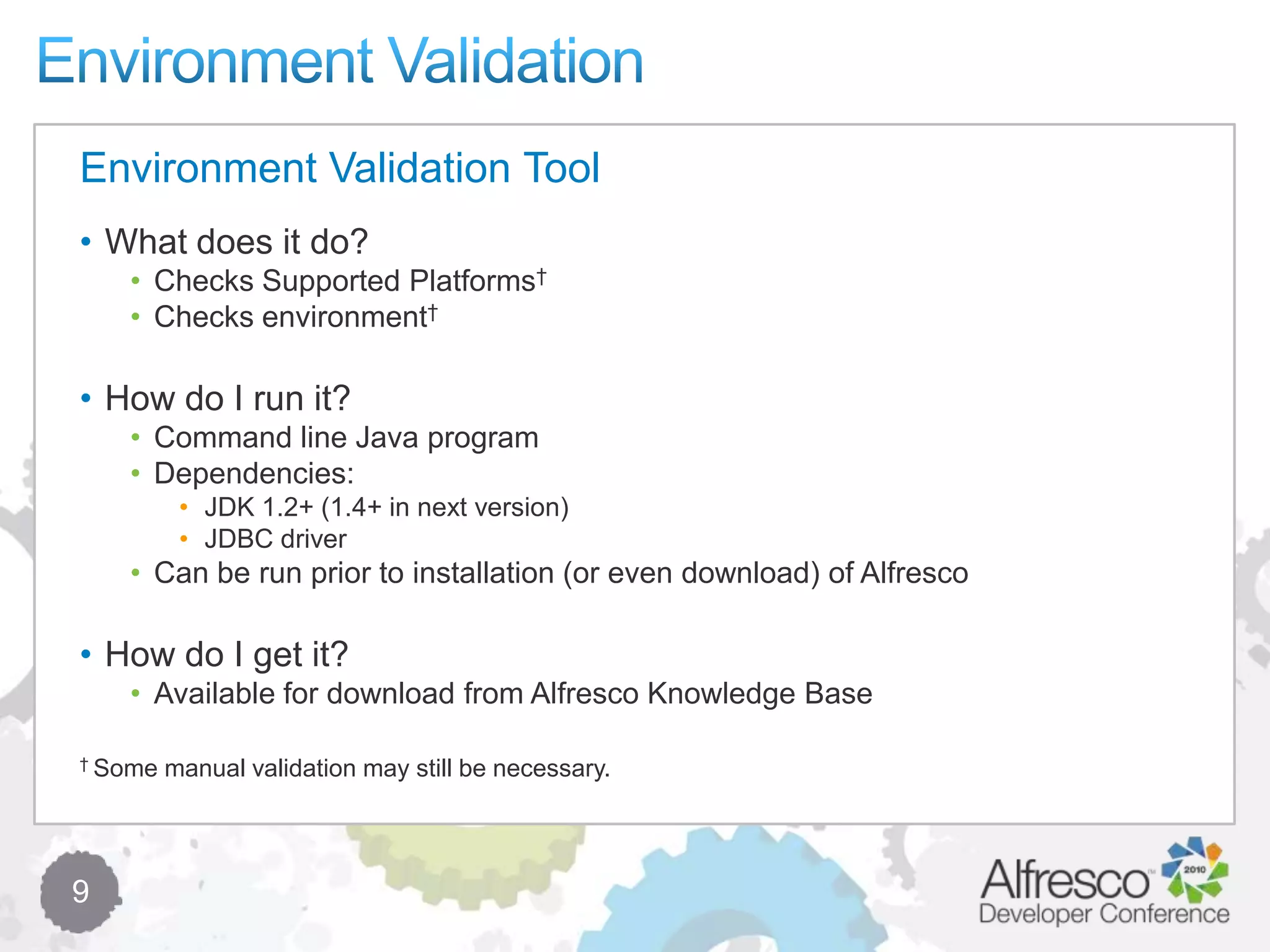 Alfresco Environment Validation and "Day Zero" Configuration | PPTX | Operating Systems ...