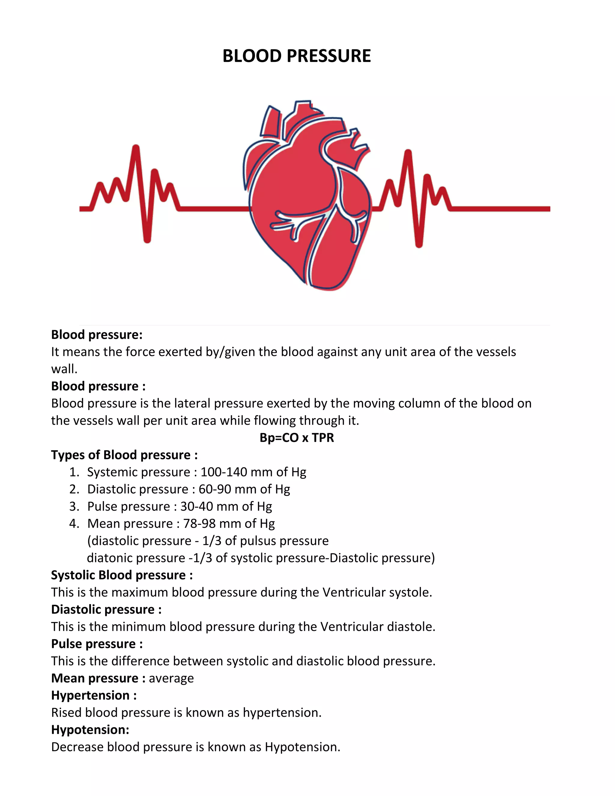 BLOOD PRESSURE | PDF
