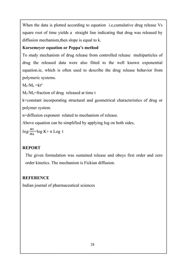 Biopharmaceutics and Pharmacokinetics Practical Manual | PDF ...