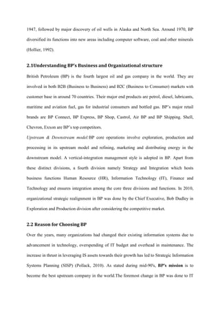 Bp business and information strategy alignment | DOCX | Business ...