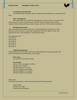 Business Plan Poultry Industry | DOCX