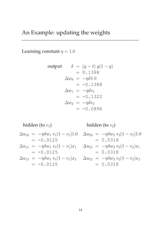 The Back Propagation Learning Algorithm | PDF
