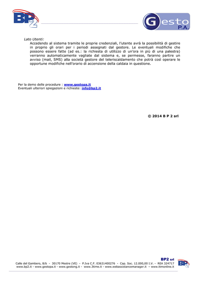 Gesto PA il software online per la Pubblica Amministrazione | PDF