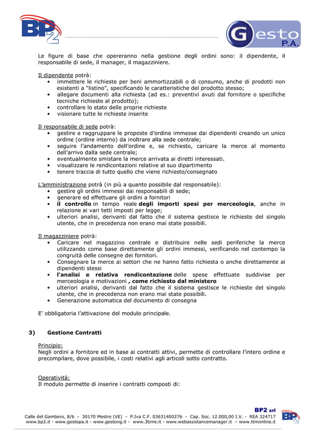 Gesto PA il software online per la Pubblica Amministrazione | PDF