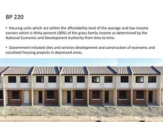 Economic and Socialized Housing BP 220 (02) | PPT