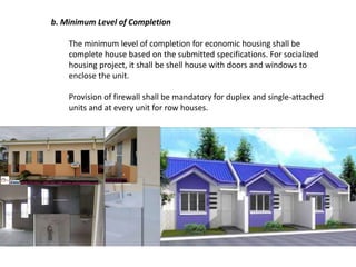 Economic and Socialized Housing BP 220 (03) | PPTX