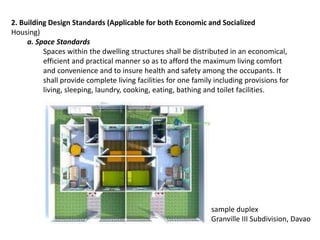 Economic and Socialized Housing BP 220 (03) | PPTX