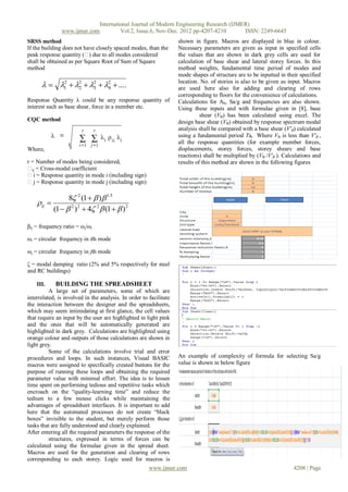 Response Spectrum Modal Analysis of Buildings using Spreadsheets | PDF