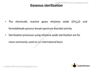 What is Gaseous Sterilization? (BP303T) | PPT