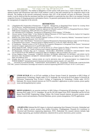 Transmission Congestion Management by Using Series Facts Devices and Changing Participation ...