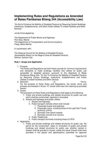 Bp 344 act to enhance the mobility of disabled persons | PDF