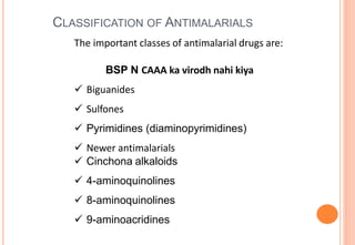 medicinal chemistry Antimalarial drugs 1.pptx