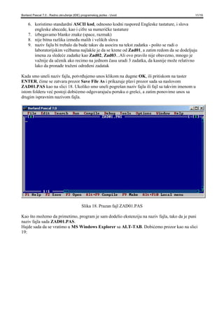 Borland Pascal 7.0 IDE - Uputstvo | PDF