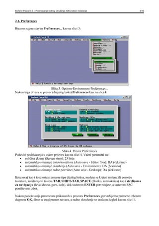 Borland Pascal 7.0 - Podešavanje radnog okruženja (IDE) nakon ...