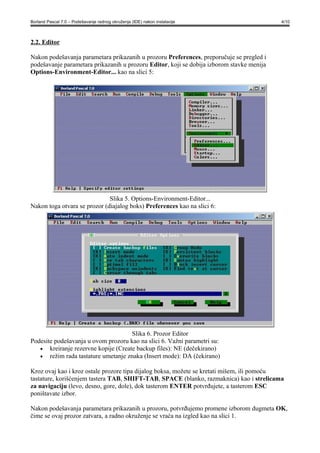 Borland Pascal 7.0 - Podešavanje radnog okruženja (IDE) nakon ...