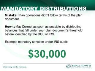 Common 401(k) Plan Operational Deficiencies | PPT