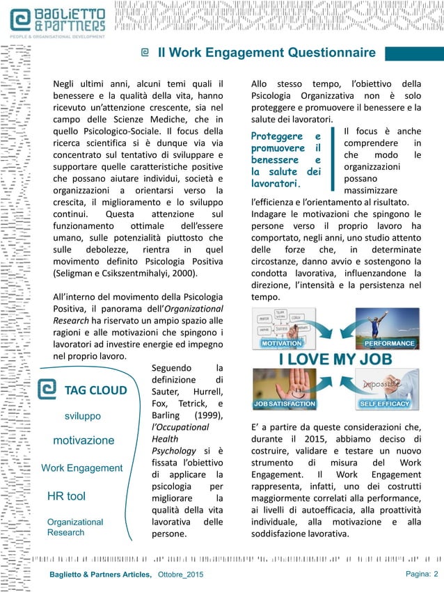 Work Engagement Questionnaire | PDF