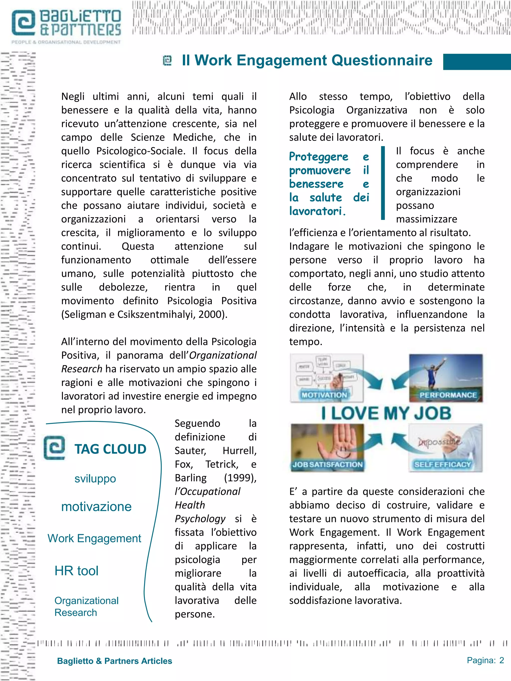 work engagement questionnaire | PDF