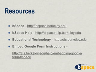 BPAWG: Collaborating with bSpace | PPT