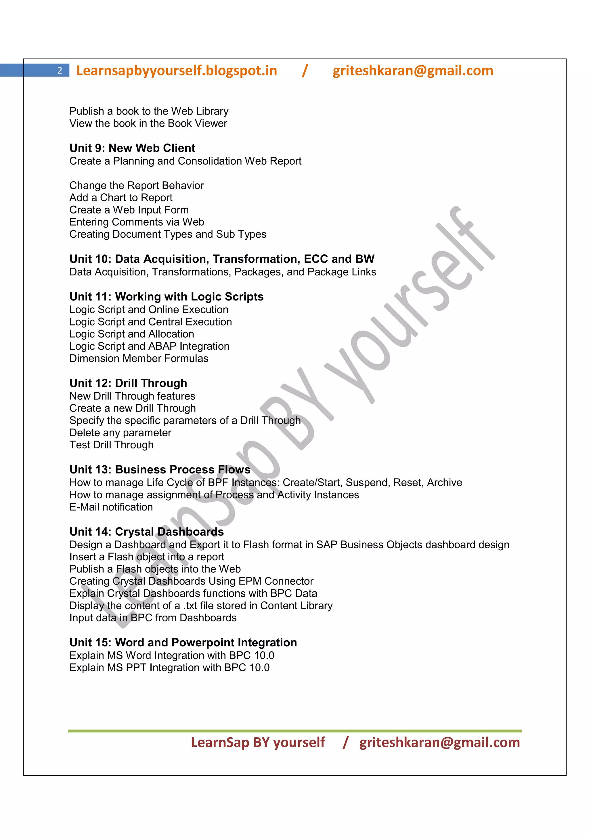 Bpc 10.1 classic training | PDF