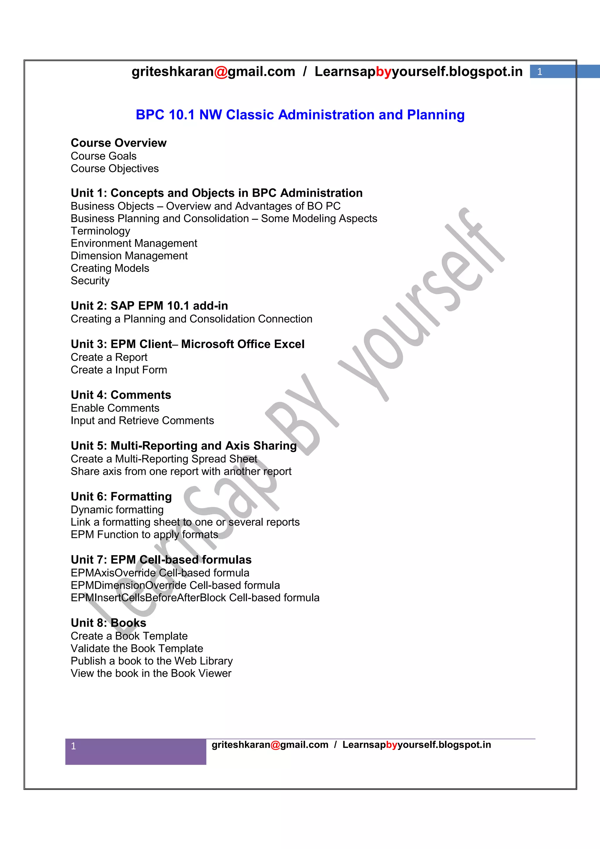 Bpc 10.1 nw classic training | PDF | Computing | Technology & Computing