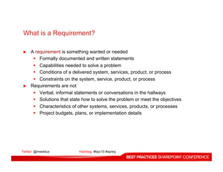How to Best Gather Requirements for SharePoint Projects | PDF