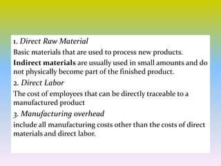 PENGEKOSAN PRODUCTION OPERATION topic2 types of cost | PPTX