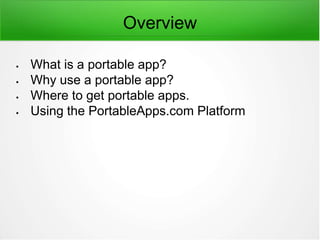 Portable Applications for MS Windows | PPT