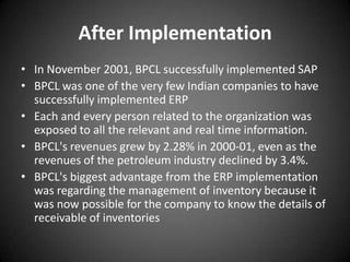 Bpcl final implementation -uVs | PPTX