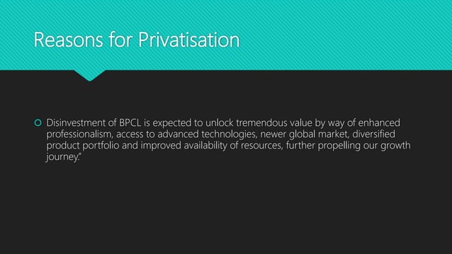 Bpcl & its privatisation | PPT