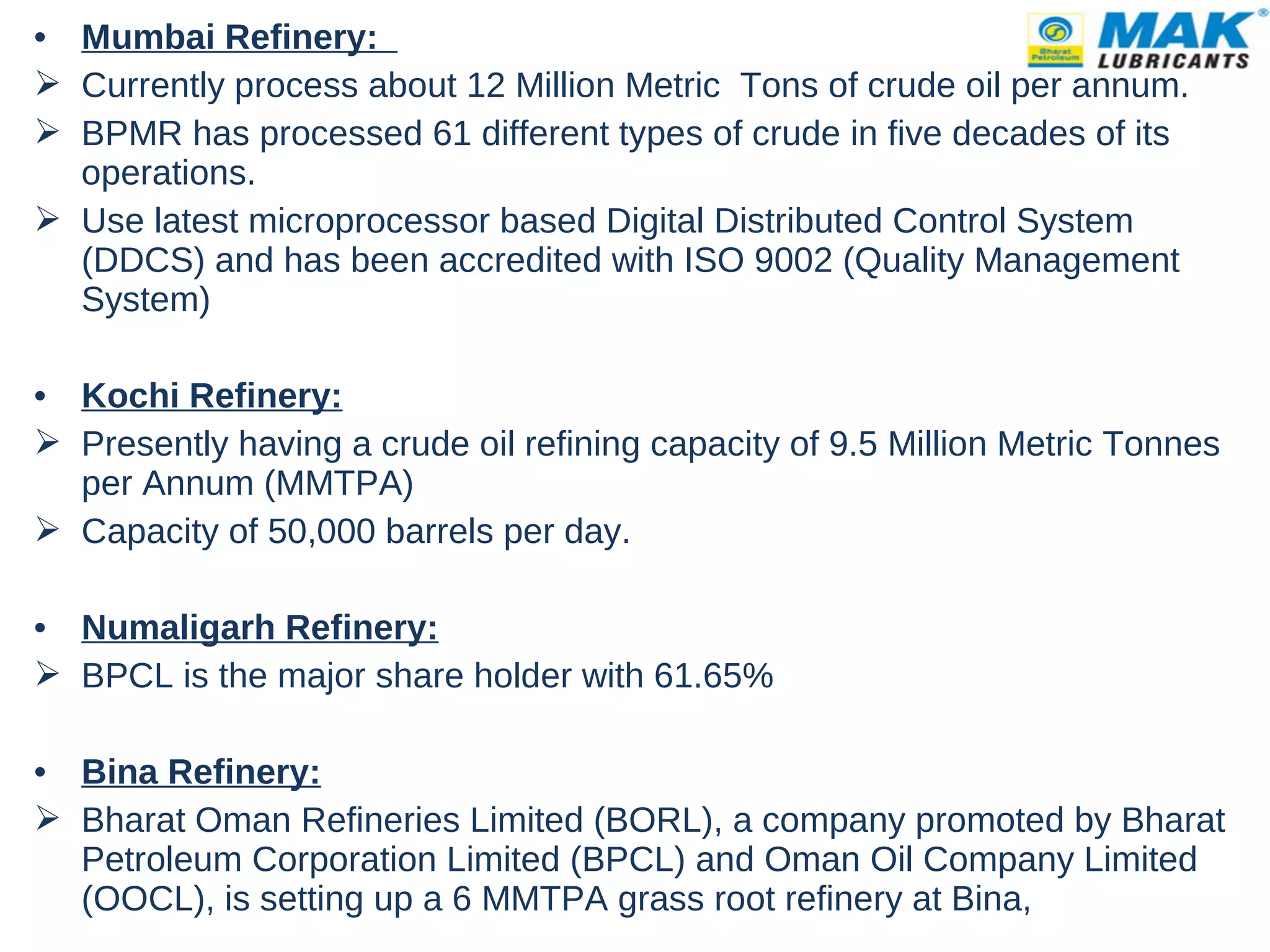 Supply chain of BPCL | PPT