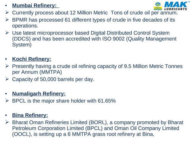 Supply chain of BPCL | PPT | Logistics | Business