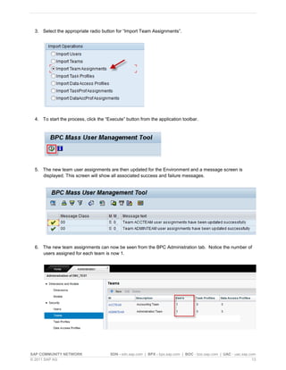 Bpc 10.0 NW Mass User Management tool | PDF