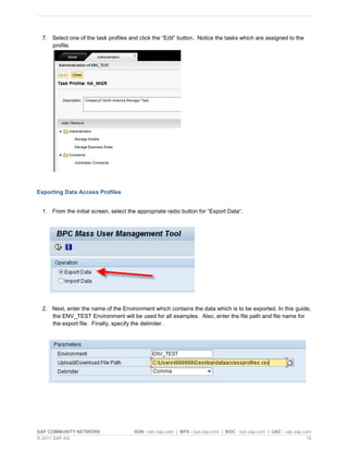 Bpc 10.0 NW Mass User Management tool | PDF