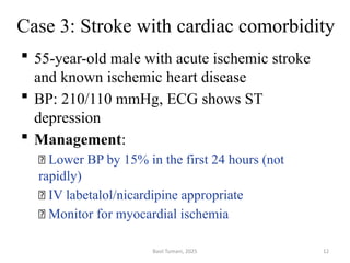 Blood pressure control in acute ischemic stroke by Dr. Basil Tumaini | PPT