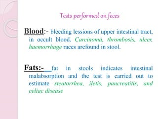 Fecal tests or stool tests | PPT