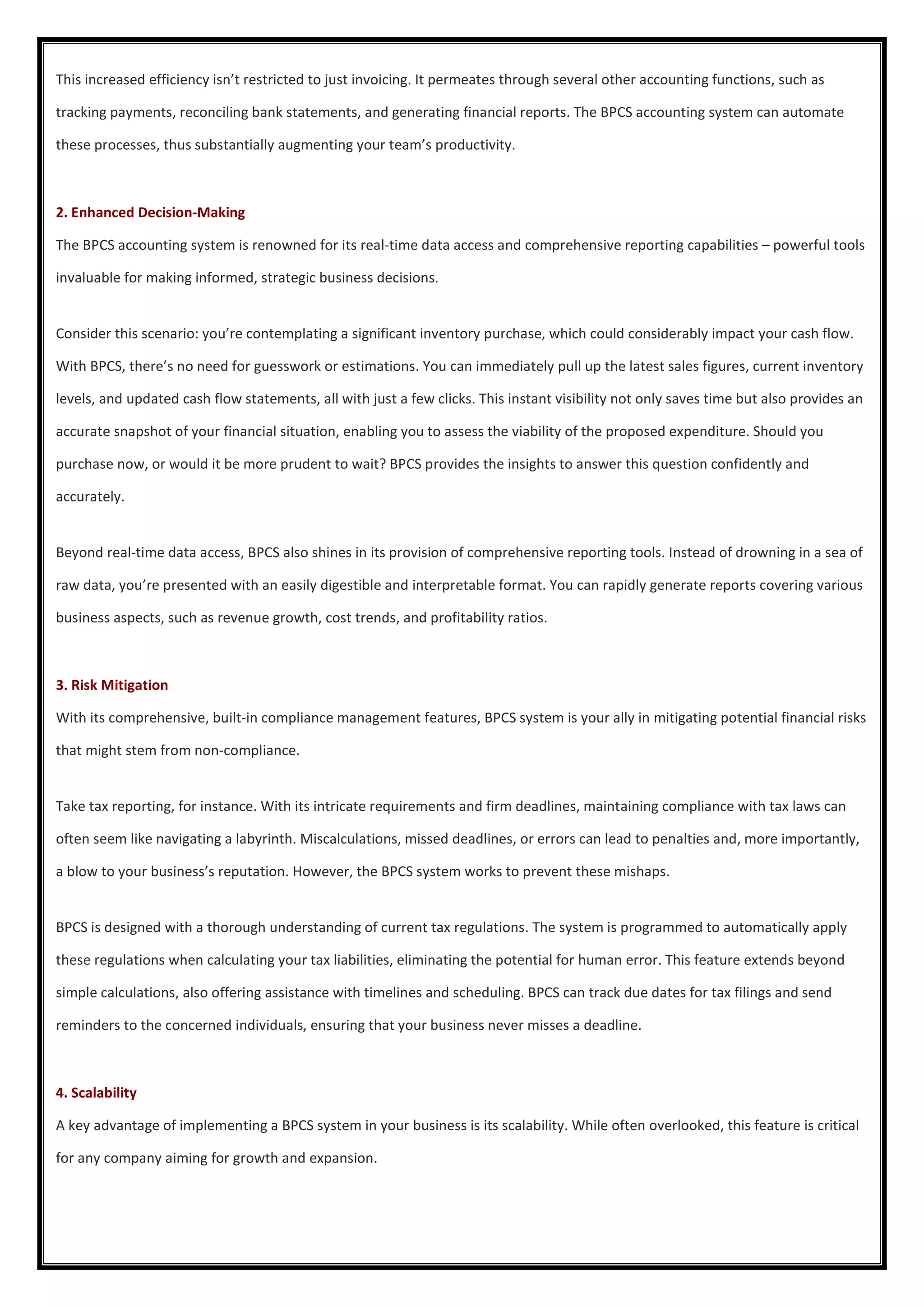 BPCS Accounting System for Streamlined Financial Processes | PDF