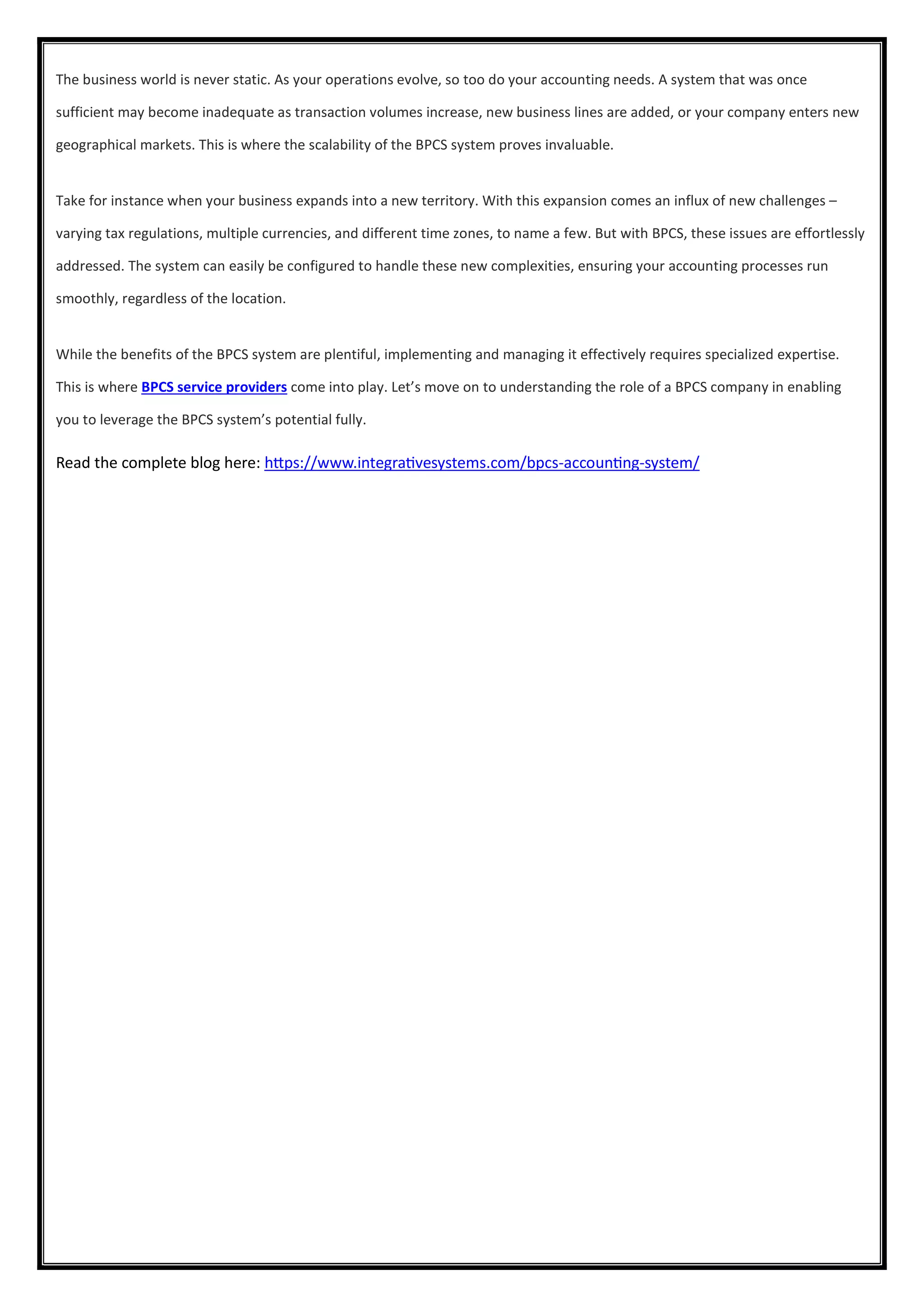 BPCS Accounting System for Streamlined Financial Processes | PDF