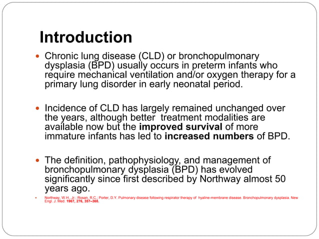 Bronchopulmonary Dysplasia | PPTX
