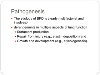 Bronchopulmonary Dysplasia Pathophysiology