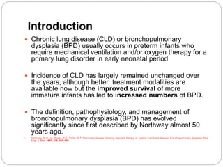Bronchopulmonary Dysplasia Pathophysiology