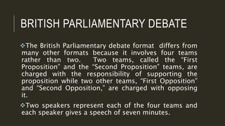British Parliamentary Debate Presentation | PPTX