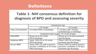 Bronchopulmonary Dysplasia - Chronic complication in preterm babies. | PPTX