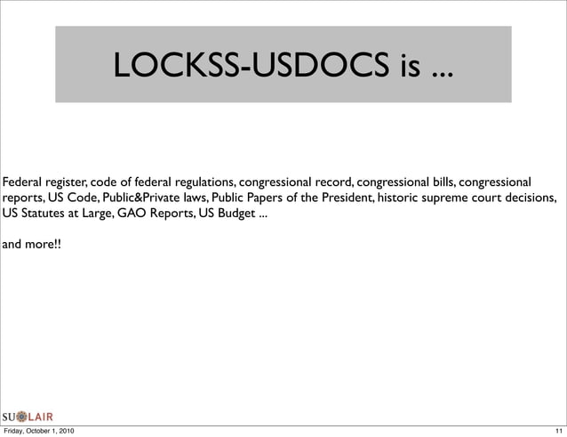 LOCKSS-USDOCS: best practices for preserving digital government information | PDF | Technology ...