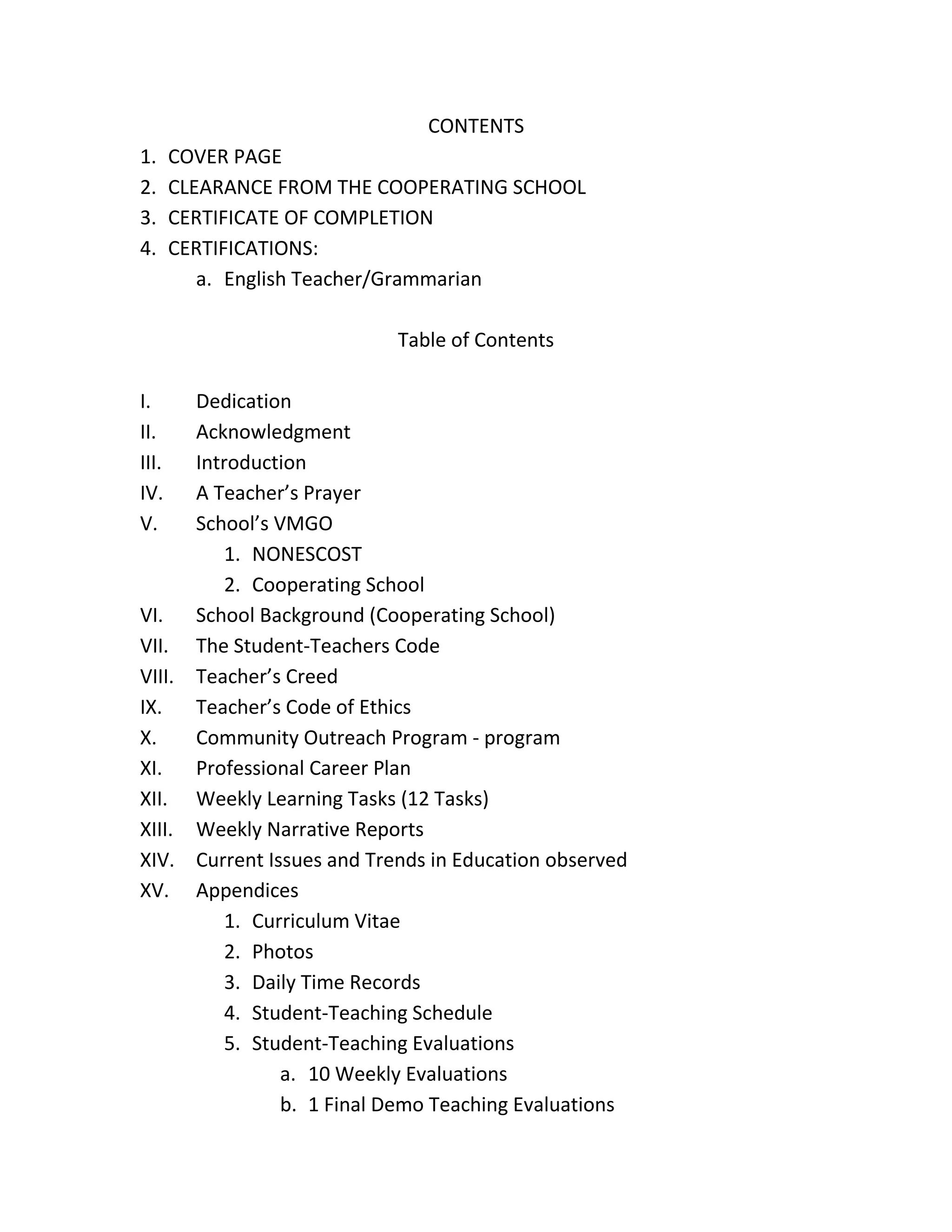 BPED-INTERNSHIP-PORTFOLIO. bped 4a internship | DOCX