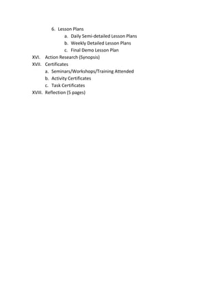 BPED-INTERNSHIP-PORTFOLIO. bped 4a internship | DOCX