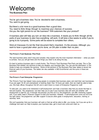 Bp electronic business_plan_workbook_final 2 | PDF