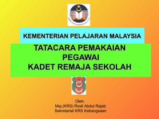 B pemakaian pegawai krs & tkrs | PPT