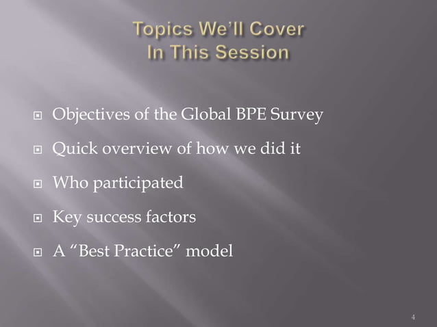 Bpe Survey Presentation | PPSX | Marketing and Advertising | Business