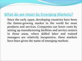 Strategies That Fit Emerging Markets | PPT